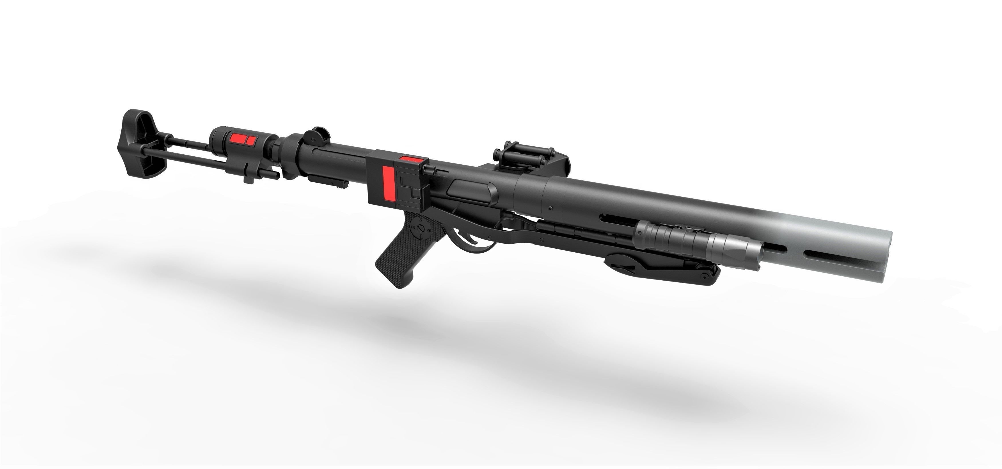 Death trooper blaster rifle E-11D Rogue One A Star Wars Story 3D model ...