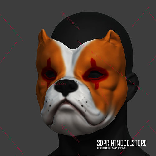 Dog Mask for Cosplay and Halloween 3D model 3D printable | CGTrader