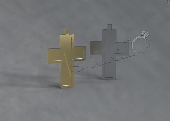 Simple luxury beautiful christian cross design 3d model free 3D model ...