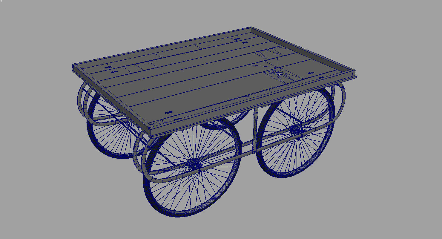 Vegetable Salesman Cart 3d model 3D model | CGTrader