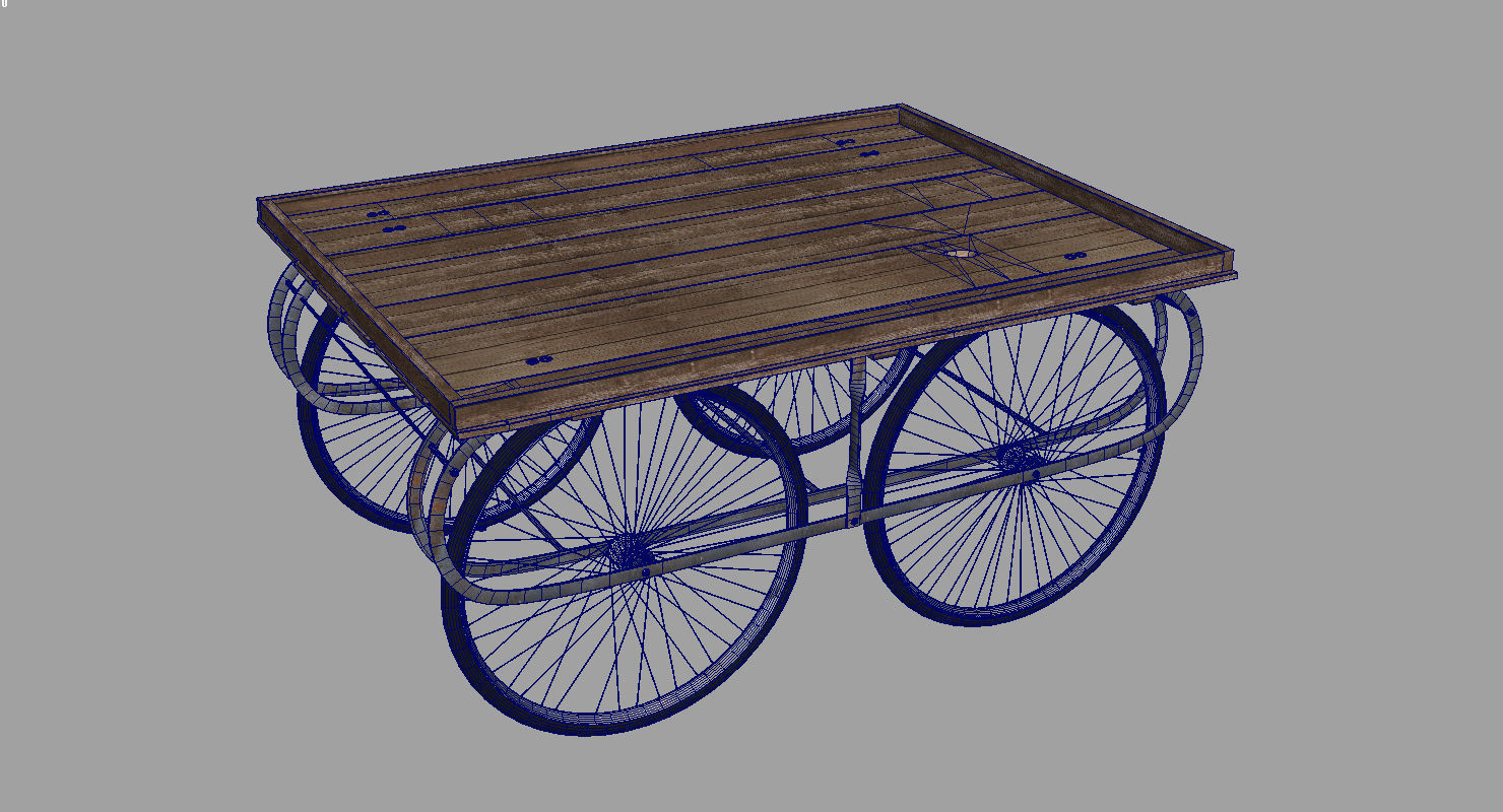 Vegetable Salesman Cart 3d model 3D model | CGTrader