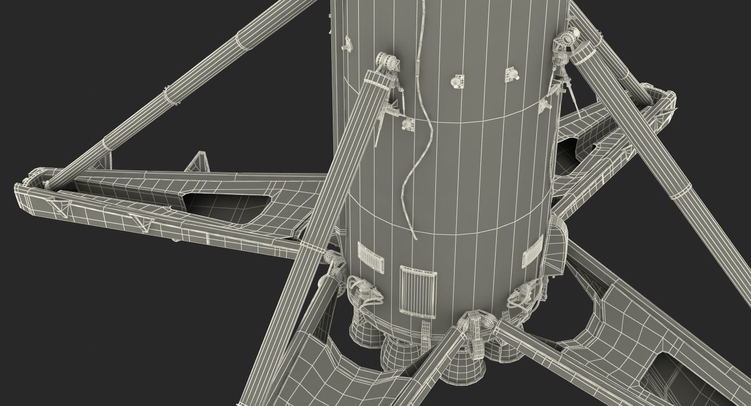 Falcon 9 First Stage with Landing Legs 3D model | CGTrader