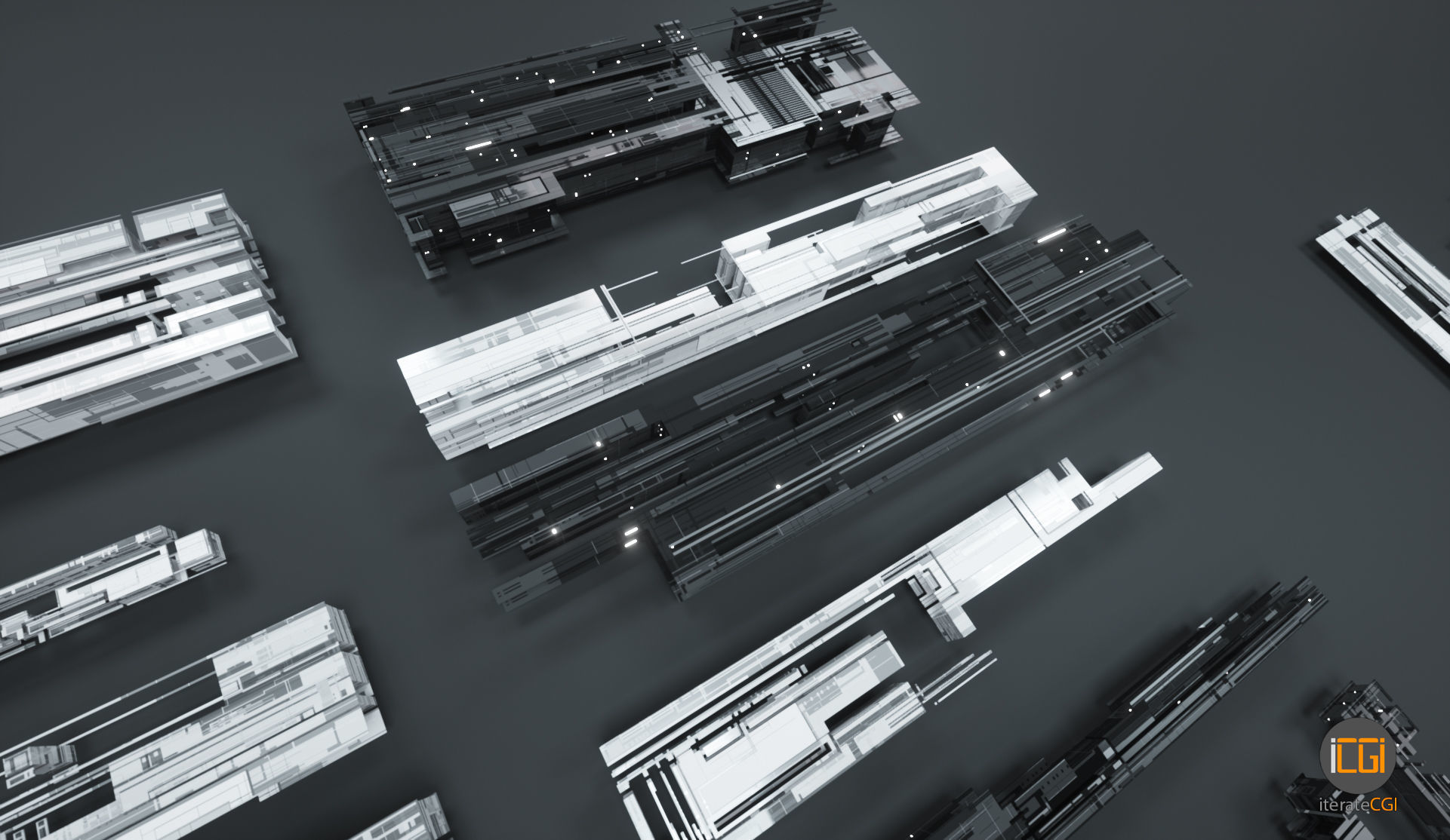 3D model Tech Greebles set 2 VR / AR / low-poly | CGTrader