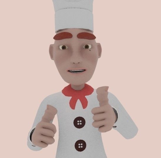 Baker Chef Rigged 3D model rigged | CGTrader