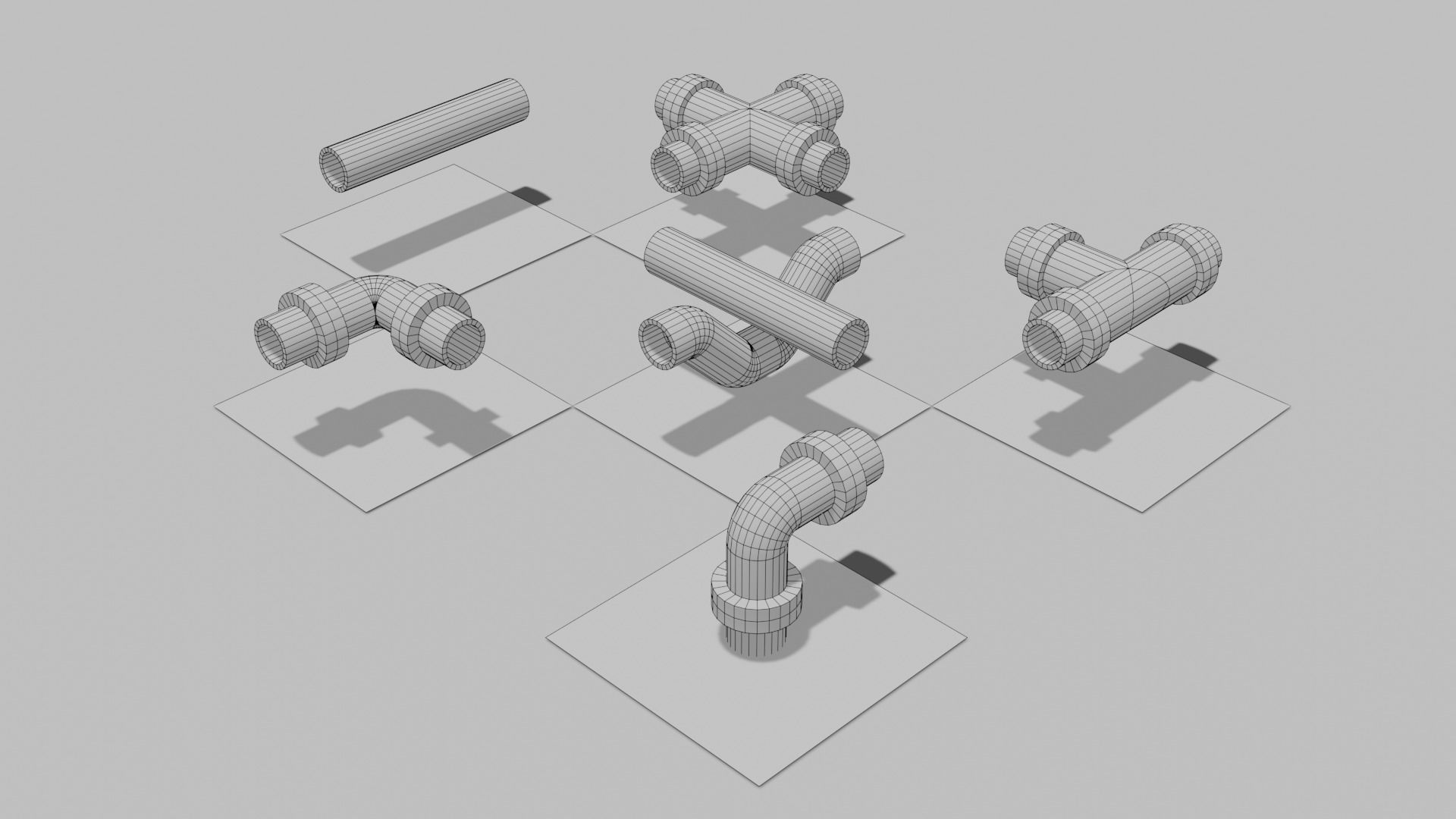 3D model Seamless Tiled Pipes VR / AR / low-poly | CGTrader