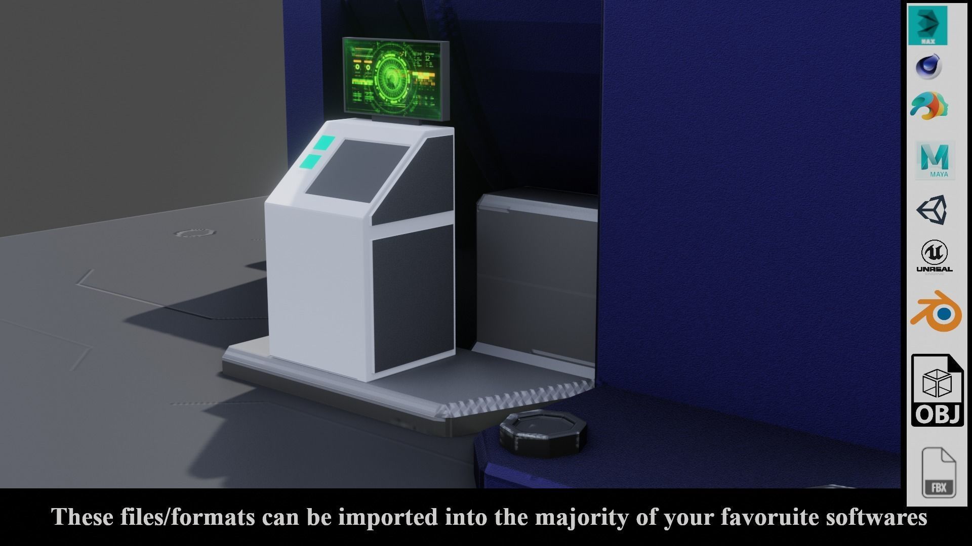 3D model Sci Fi Power Generator - Low poly - Game Ready VR / AR / low ...