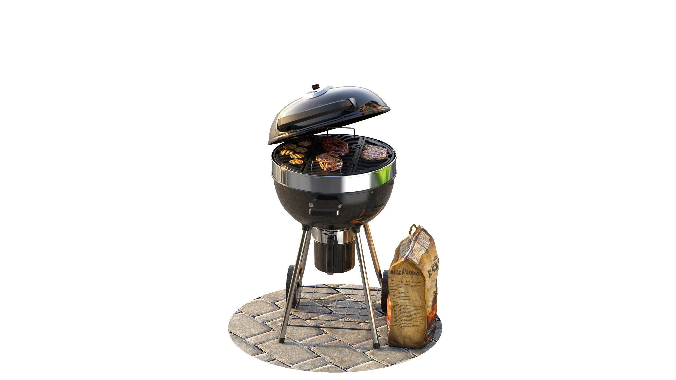 Napoleon Pro Charcoal 3D model | CGTrader