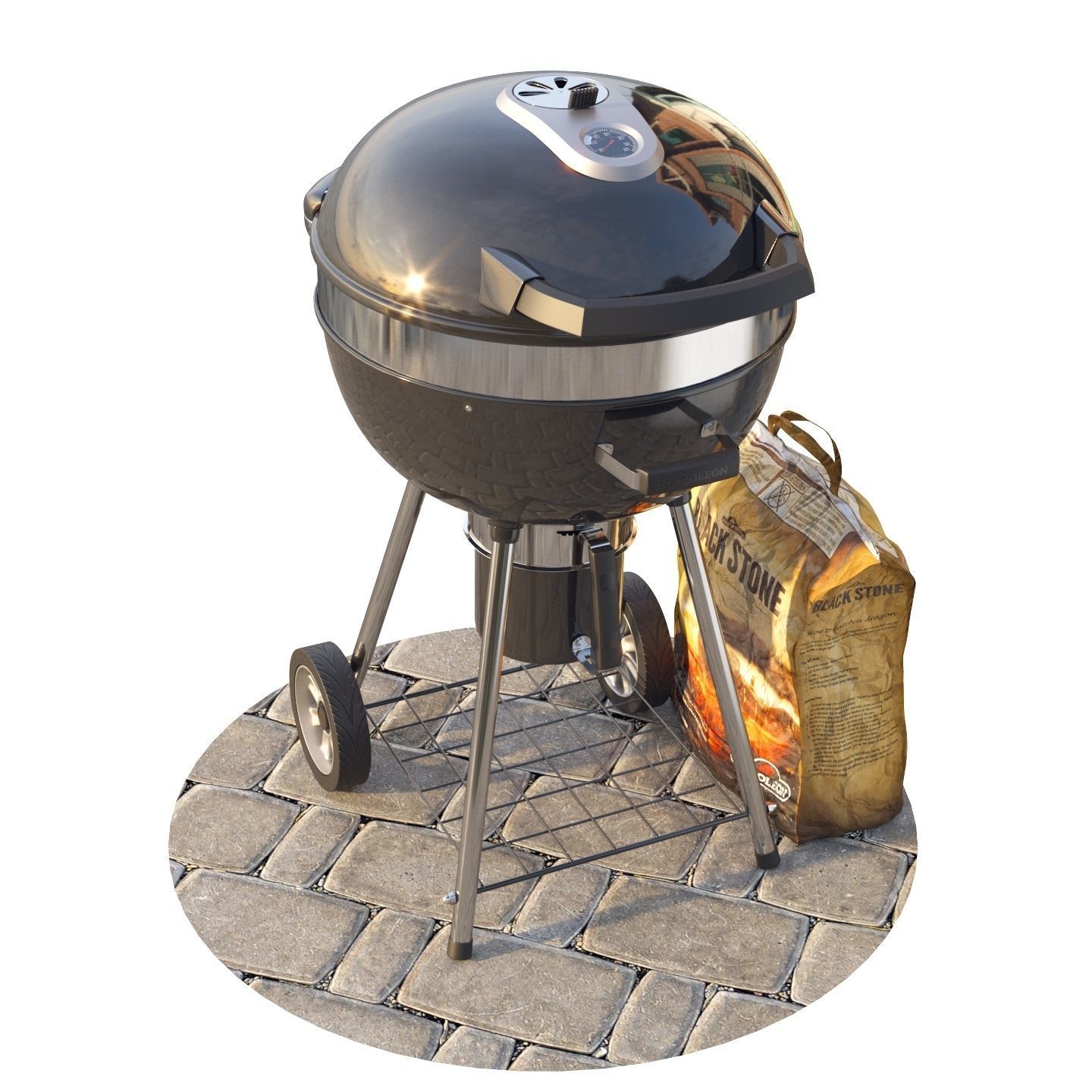 Napoleon Pro Charcoal 3D model | CGTrader