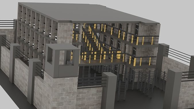 Prison 3D Model building 3D model | CGTrader