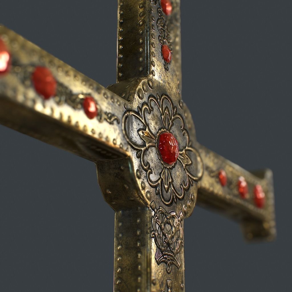 3D model Antique Cross VR / AR / low-poly | CGTrader