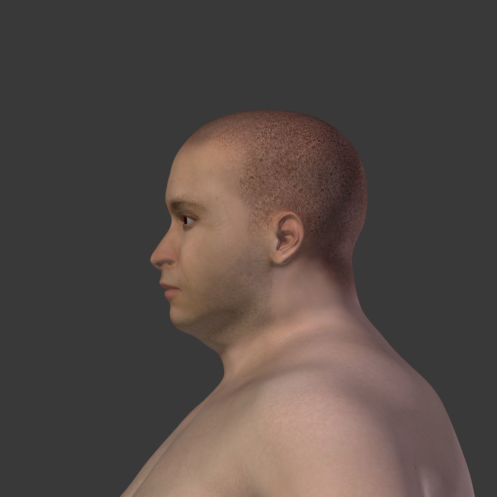 Fat Man 3D model rigged | CGTrader