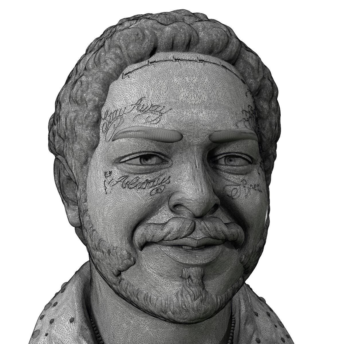 Post Malone 3D model 3D printable | CGTrader