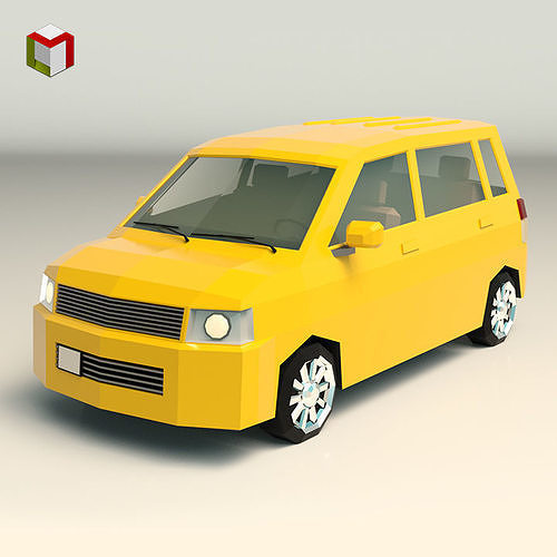 3D model Low Poly Minivan 01 VR / AR / low-poly | CGTrader
