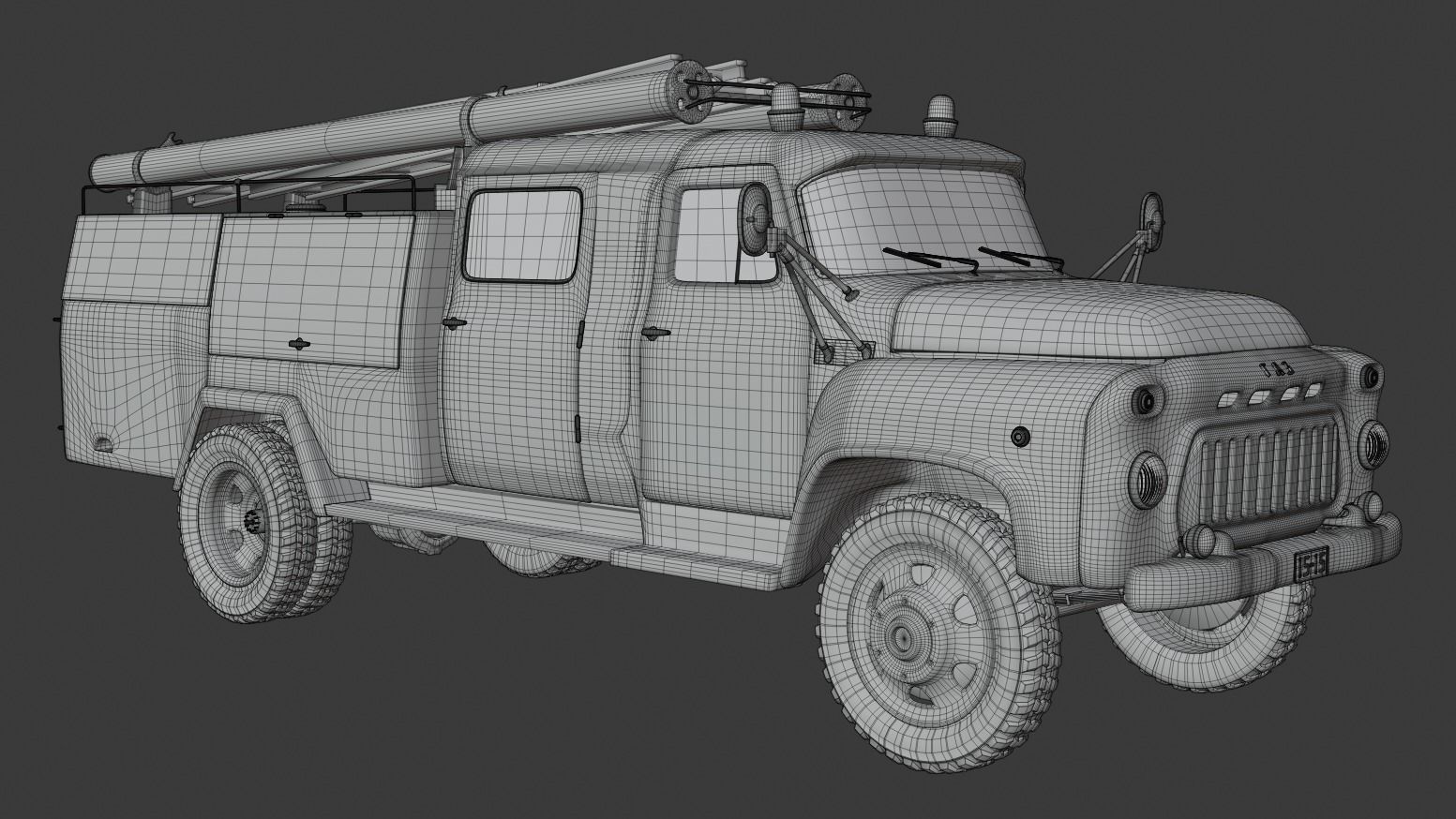 Firetruck GAZ-53 3D model | CGTrader
