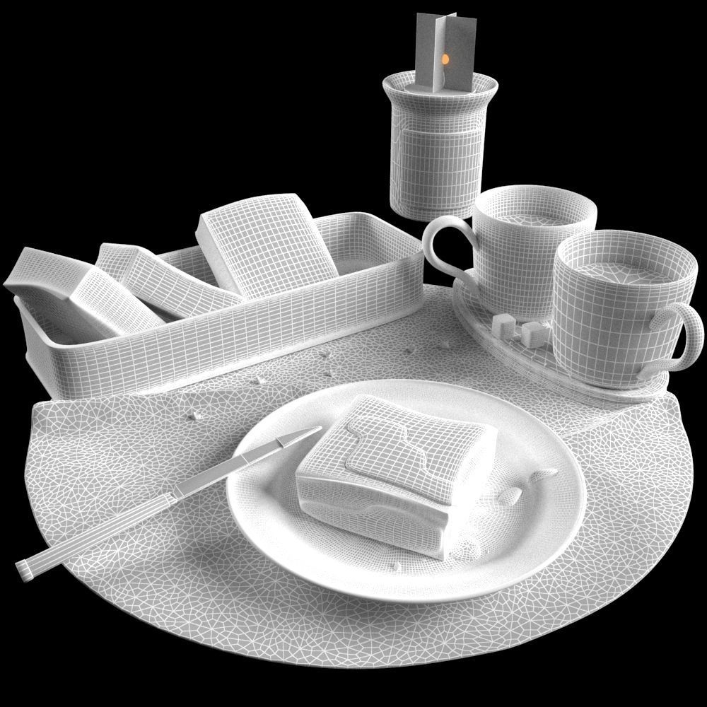 breakfast 3D model | CGTrader