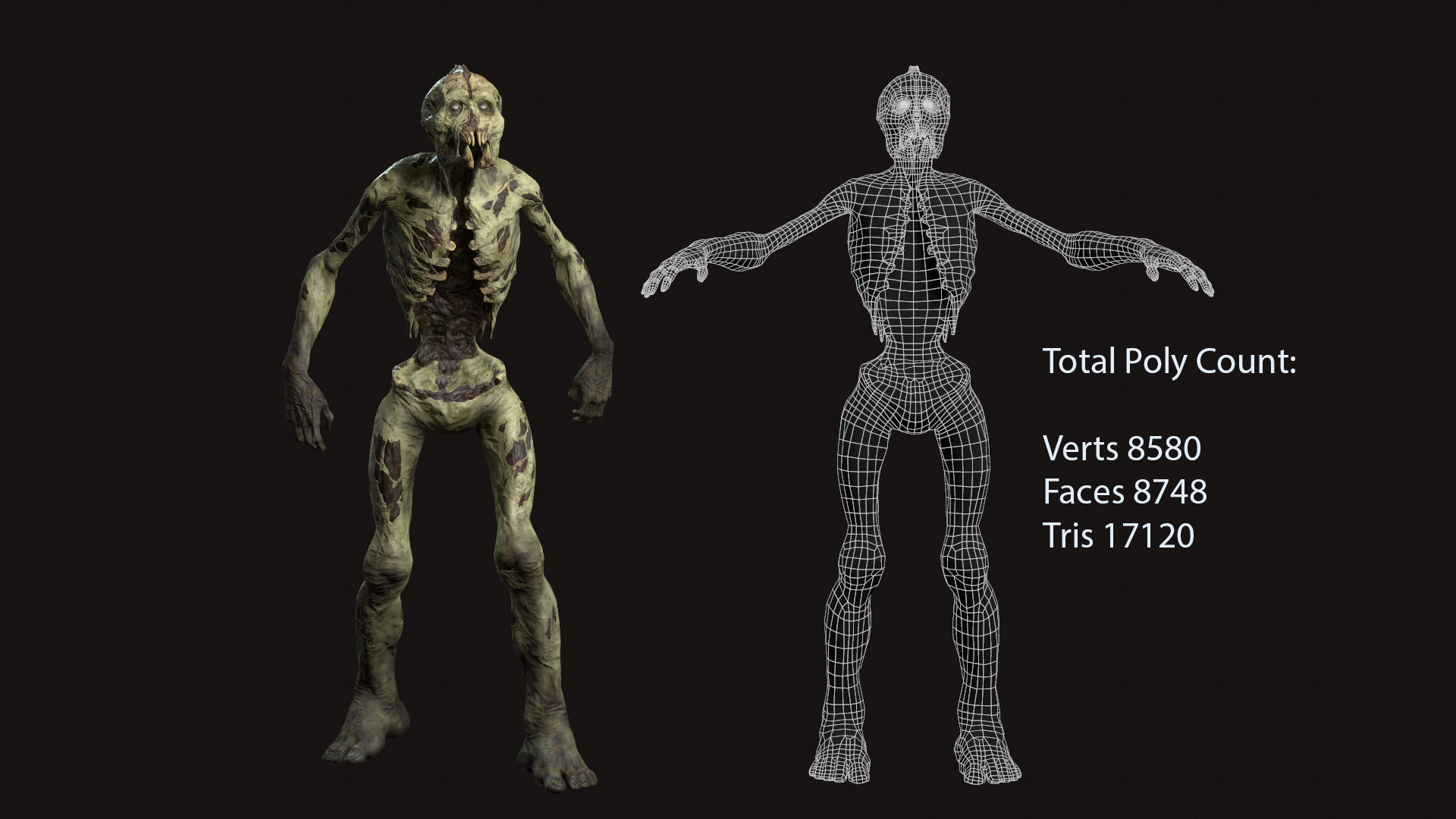3D model Old Ghoul VR / AR / low-poly rigged | CGTrader
