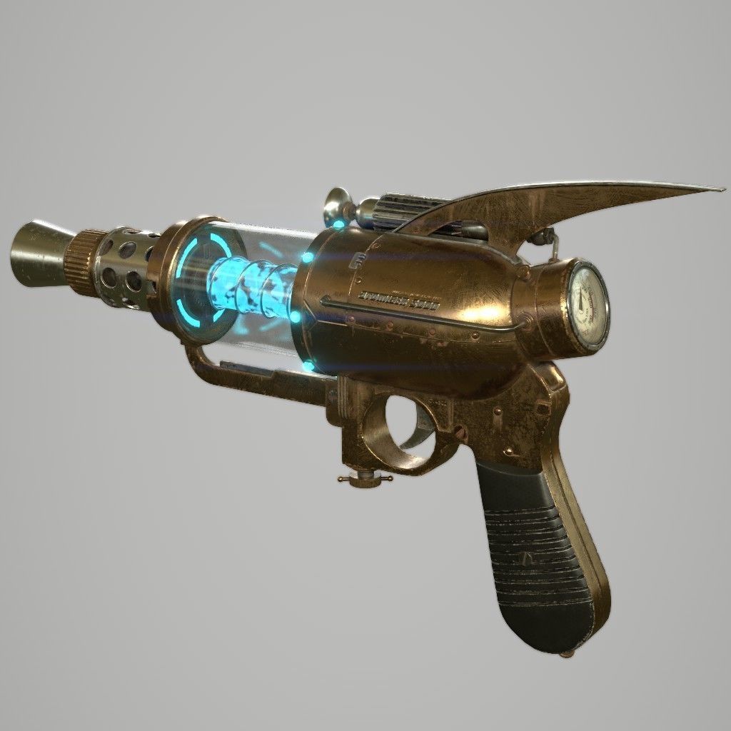 3D model Retro Style Ray Gun VR / AR / low-poly | CGTrader