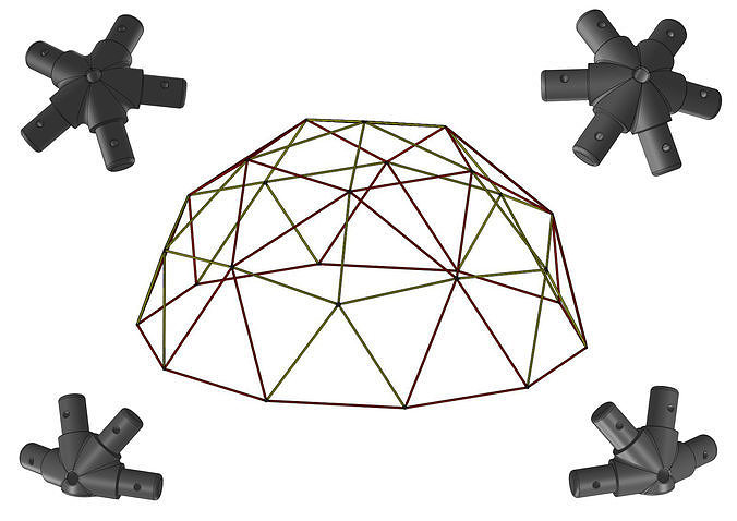 Dome V2 Connector Kit 3D model 3D printable | CGTrader