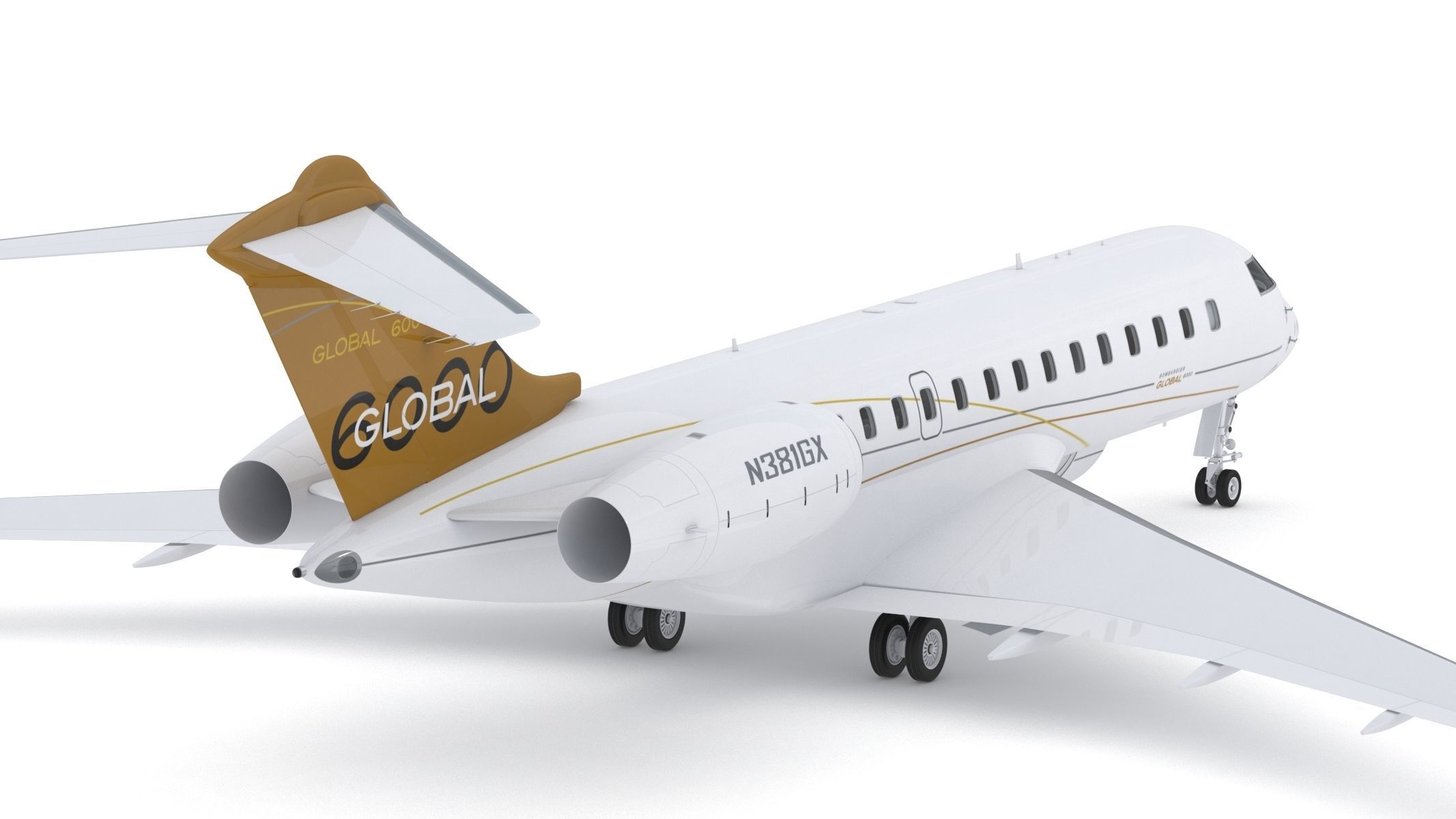 Bombardier Global 6000 3D model | CGTrader