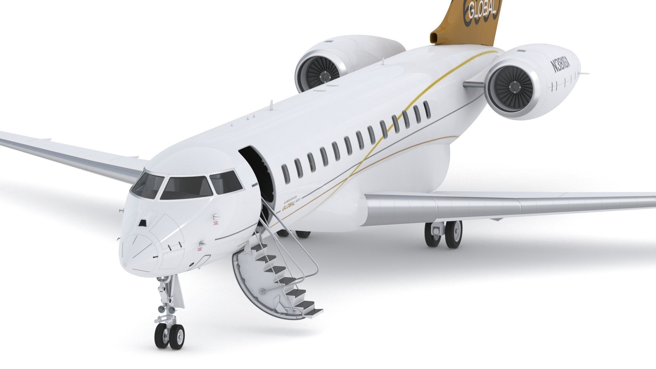 Bombardier Global 6000 3D model | CGTrader