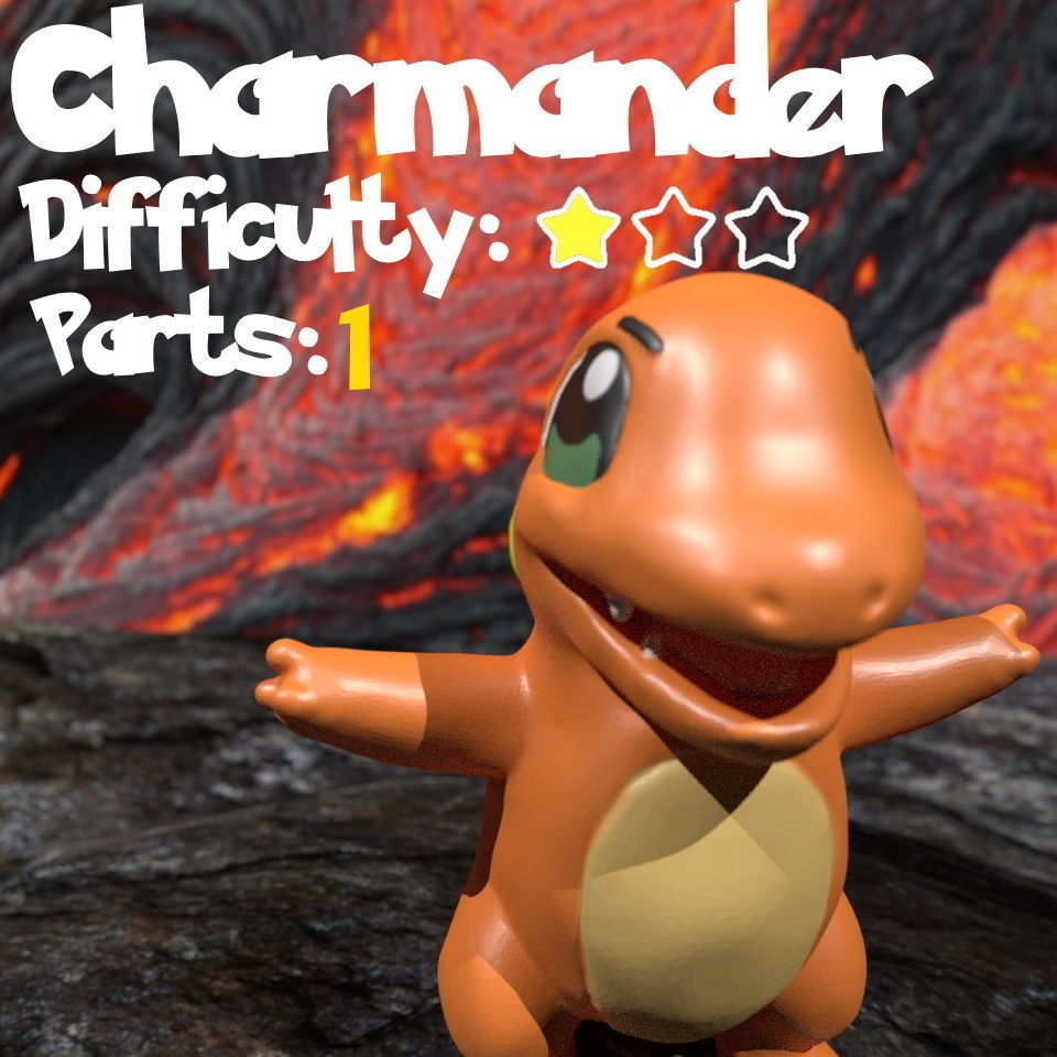 Charmander 3D model 3D printable | CGTrader