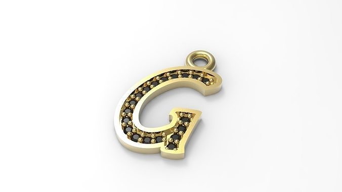 Alphabets Big G Letter Pendant 3D model 3D printable | CGTrader
