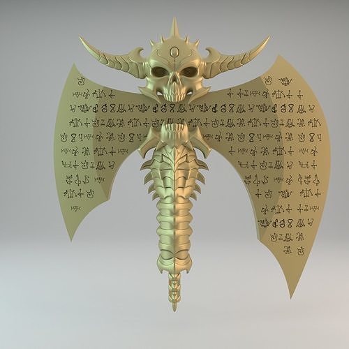 The Marauder Axe Doom Eternal 3D model 3D printable | CGTrader