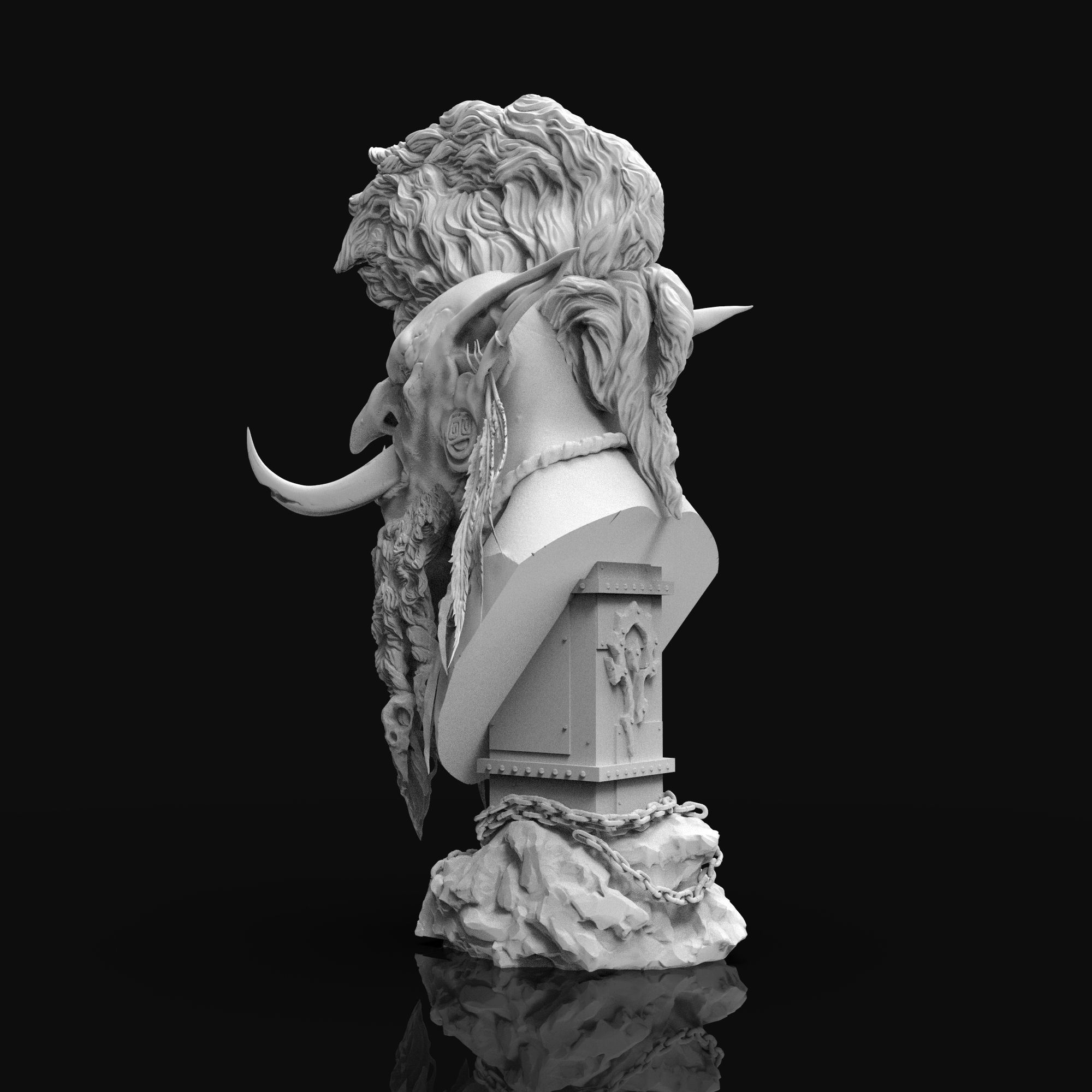 World of Warcraft sculpture 3D model 3D printable | CGTrader