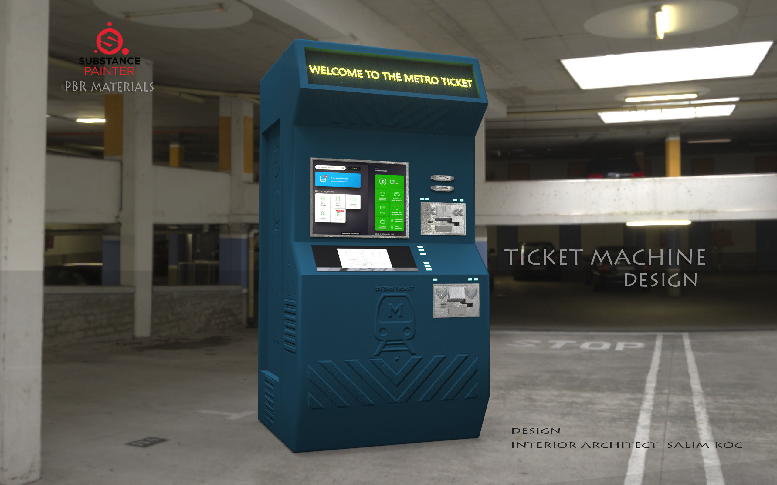 3D model Ticket Machine 3D model VR / AR / low-poly | CGTrader
