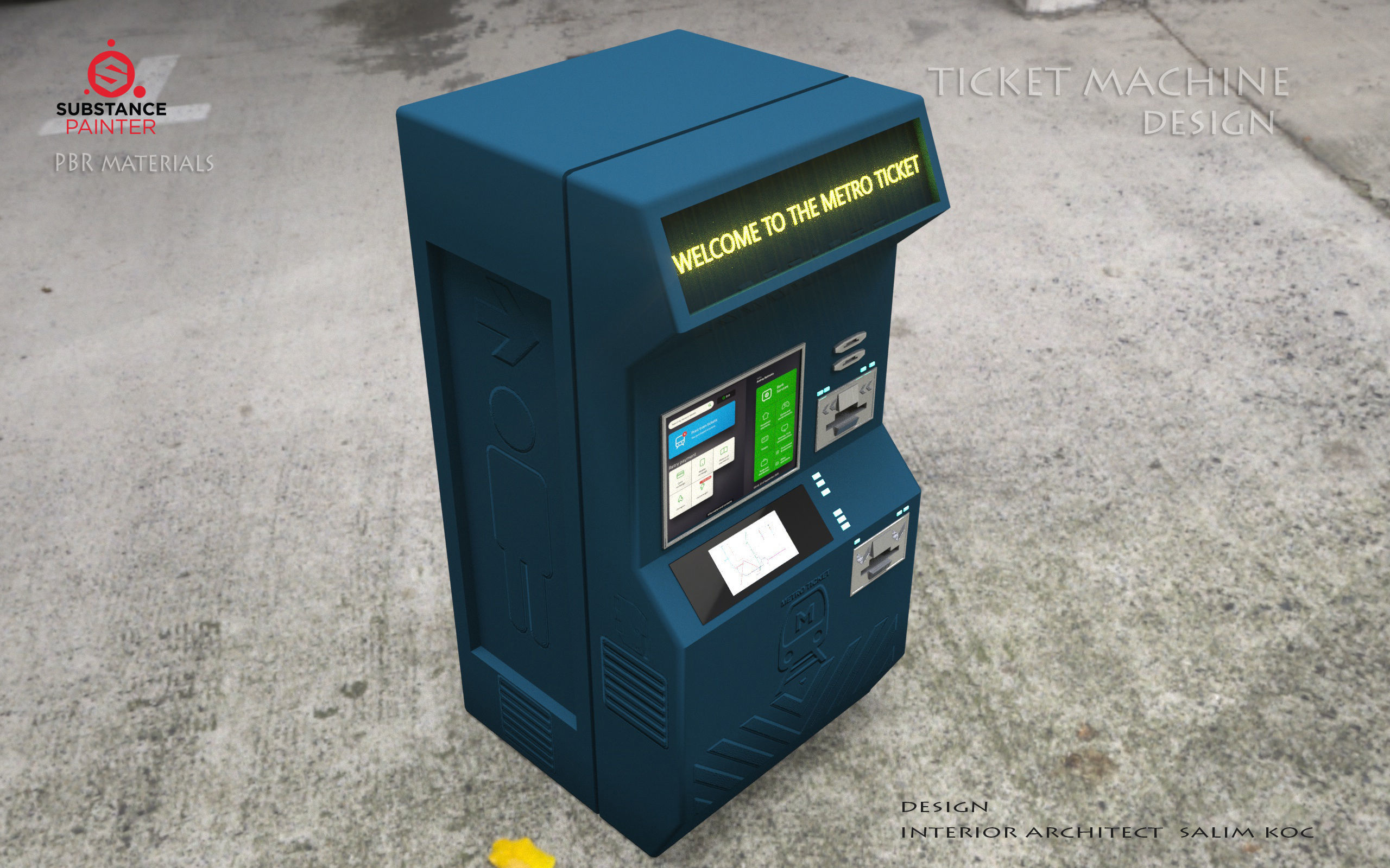 3D model Ticket Machine 3D model VR / AR / low-poly | CGTrader
