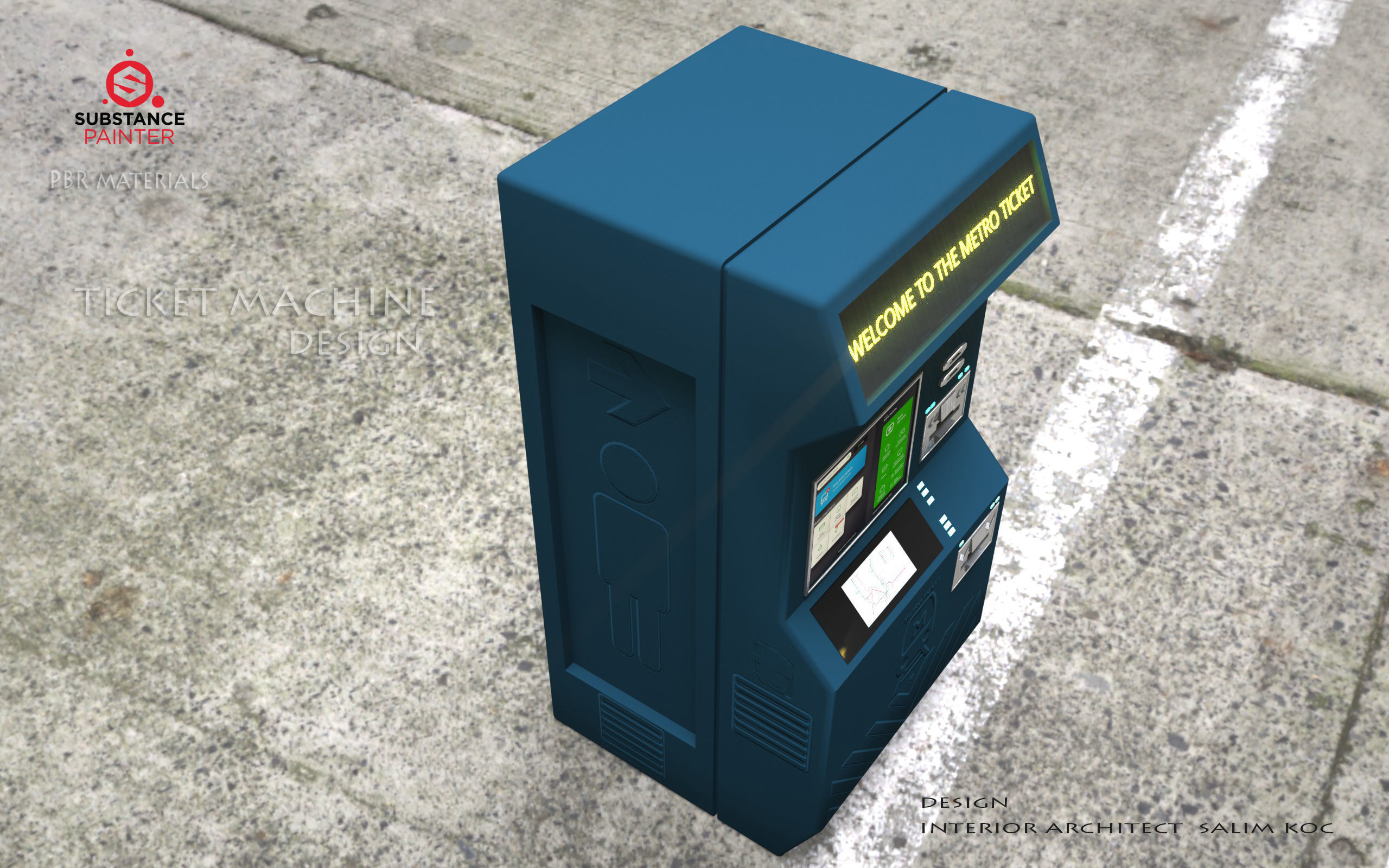 3D model Ticket Machine 3D model VR / AR / low-poly | CGTrader