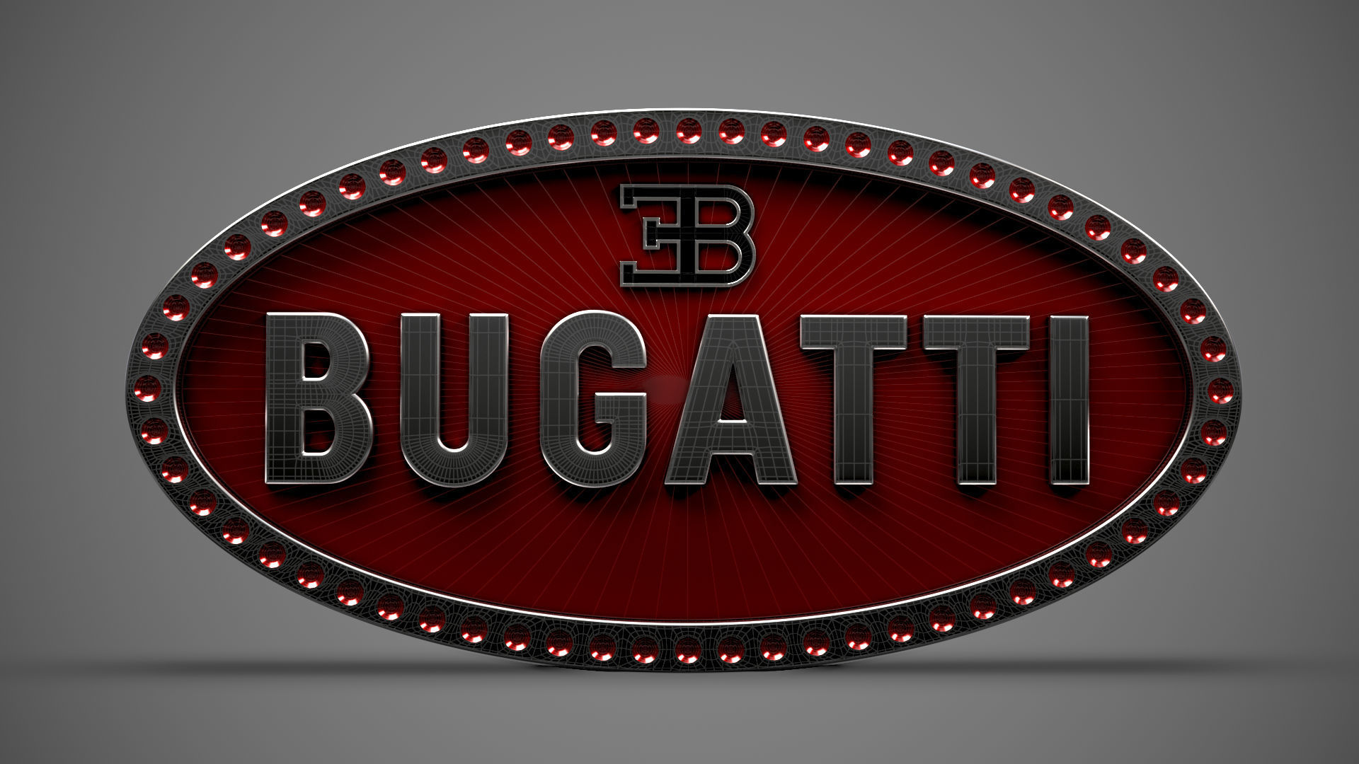 Bugatti logo 3D model | CGTrader