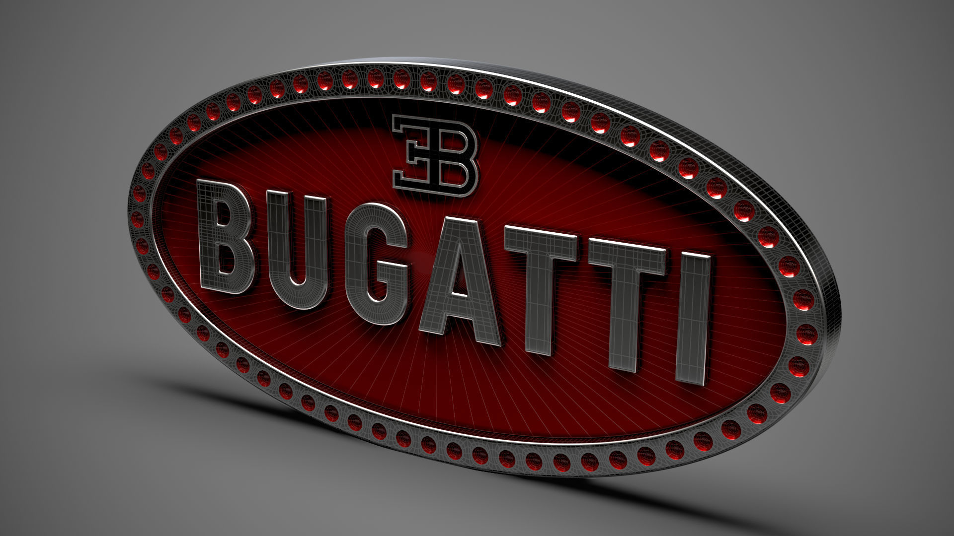 Bugatti logo 3D model | CGTrader