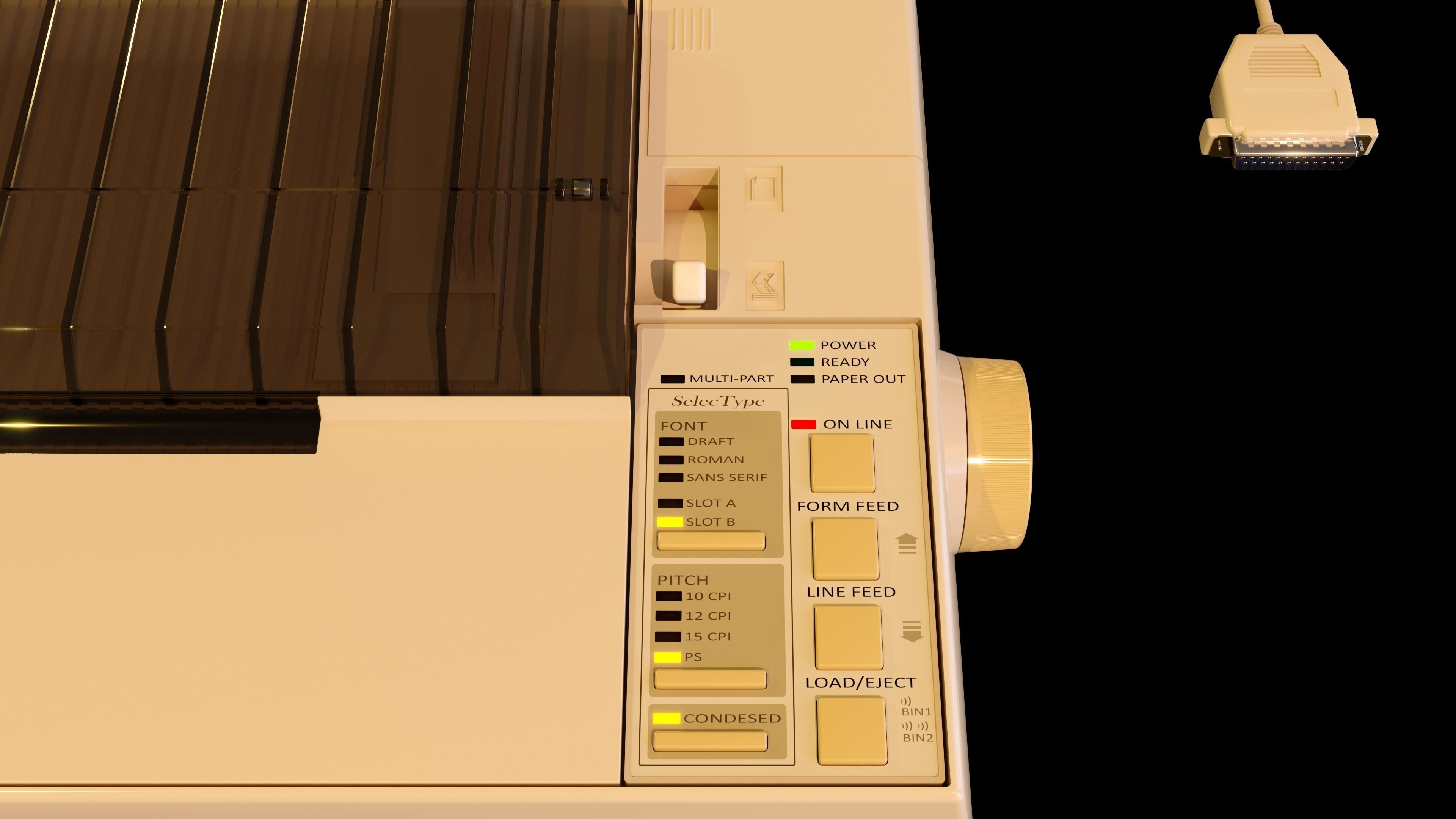 Dot Matrix Printer 3D model | CGTrader