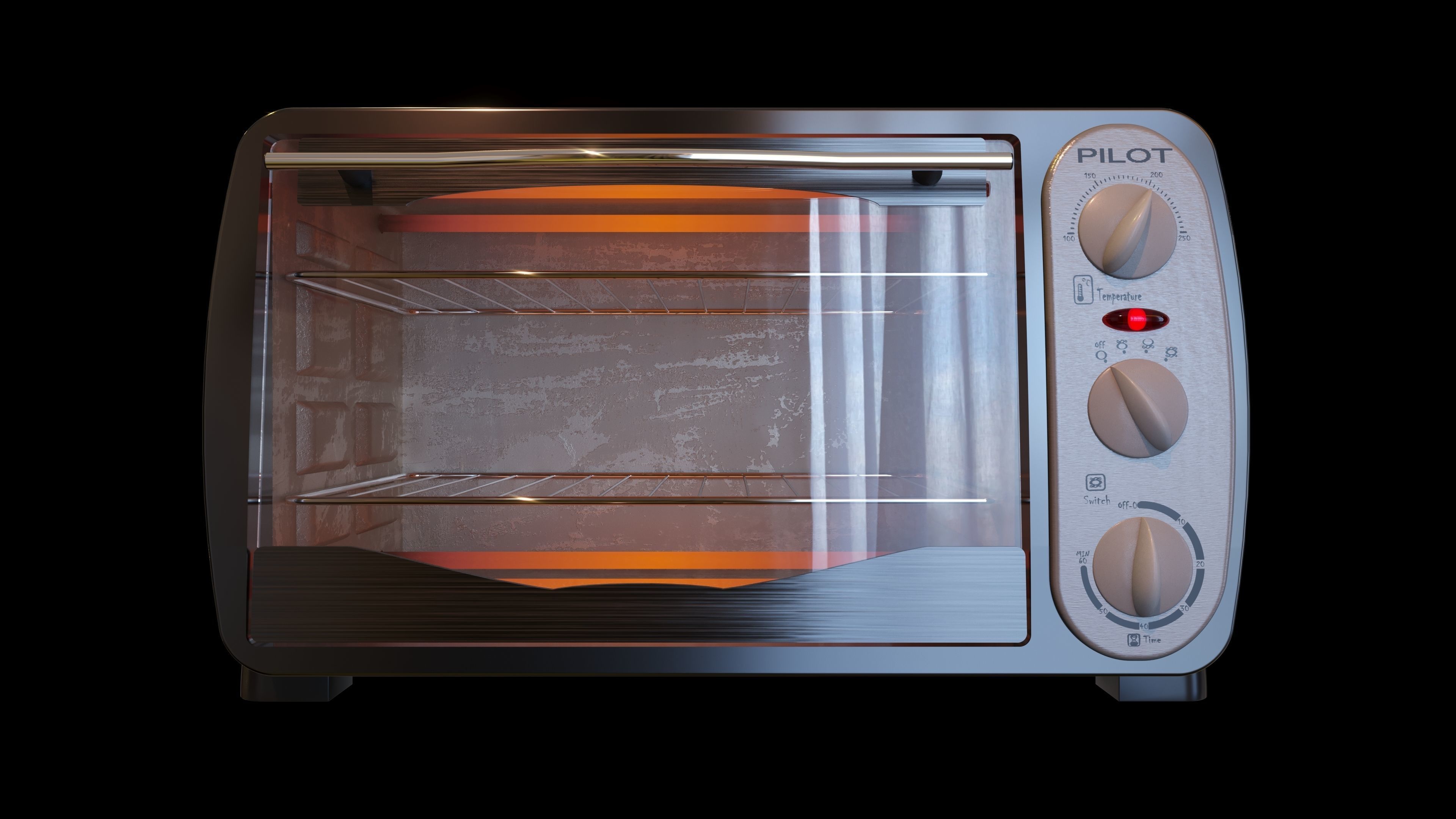 Toaster Oven 3D model animated | CGTrader