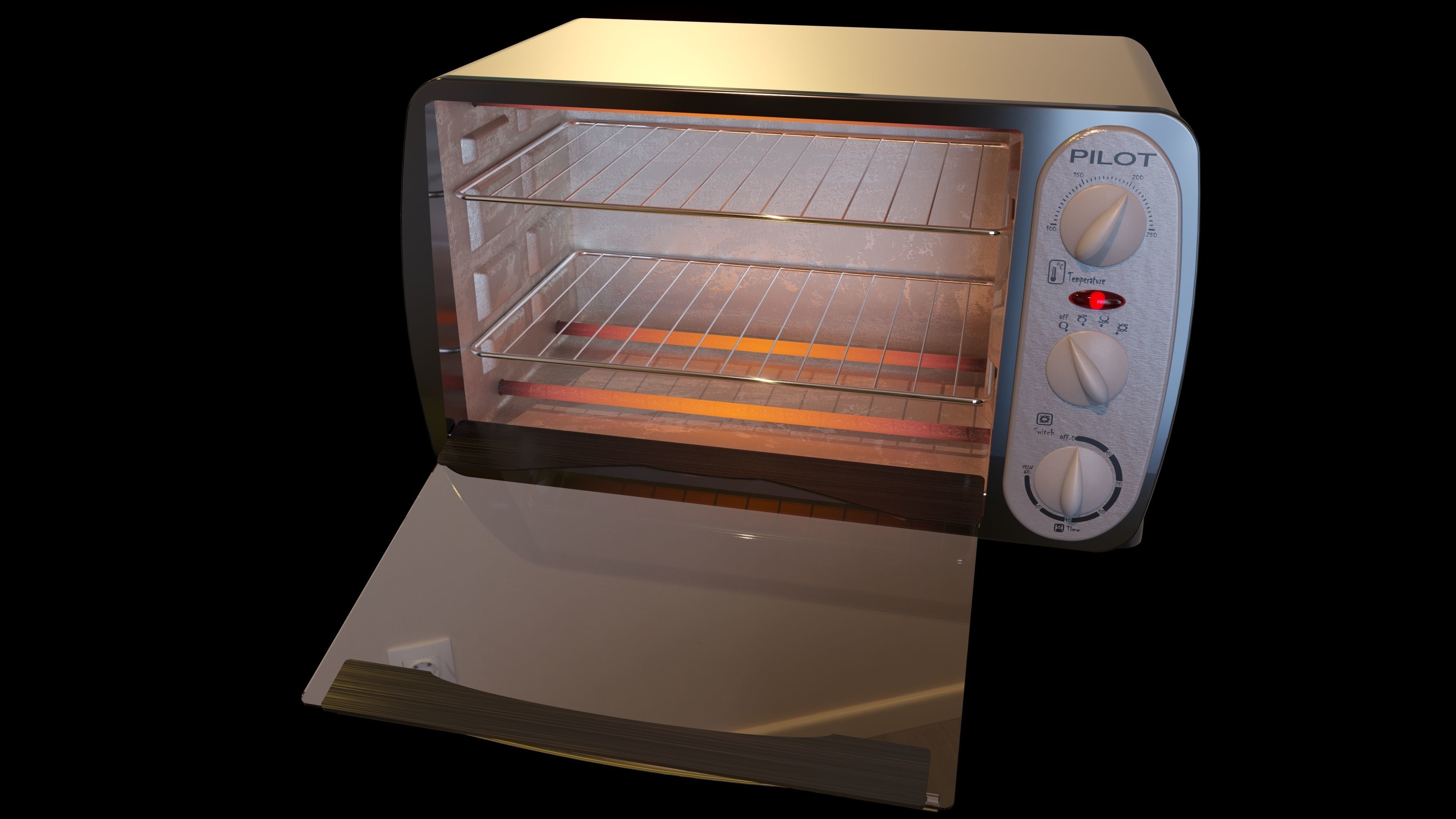 Toaster Oven 3D model animated | CGTrader