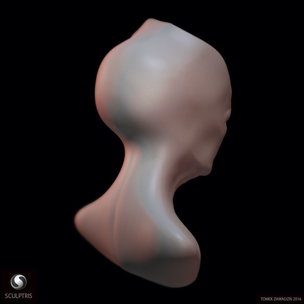 Alien Head Sculpt 3D model | CGTrader