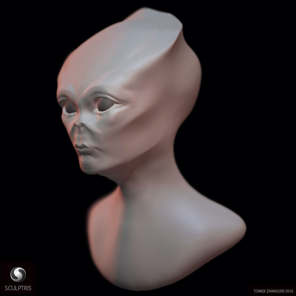 Alien Head Sculpt 3D model | CGTrader