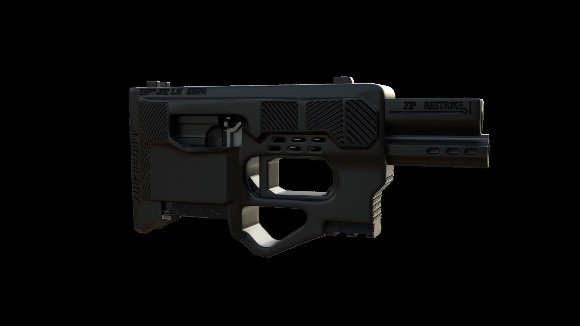 ZipFactory 22 gun 3D model | CGTrader
