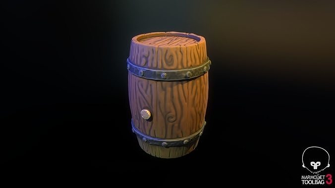 3D model Stylised Barrel game asset VR / AR / low-poly | CGTrader