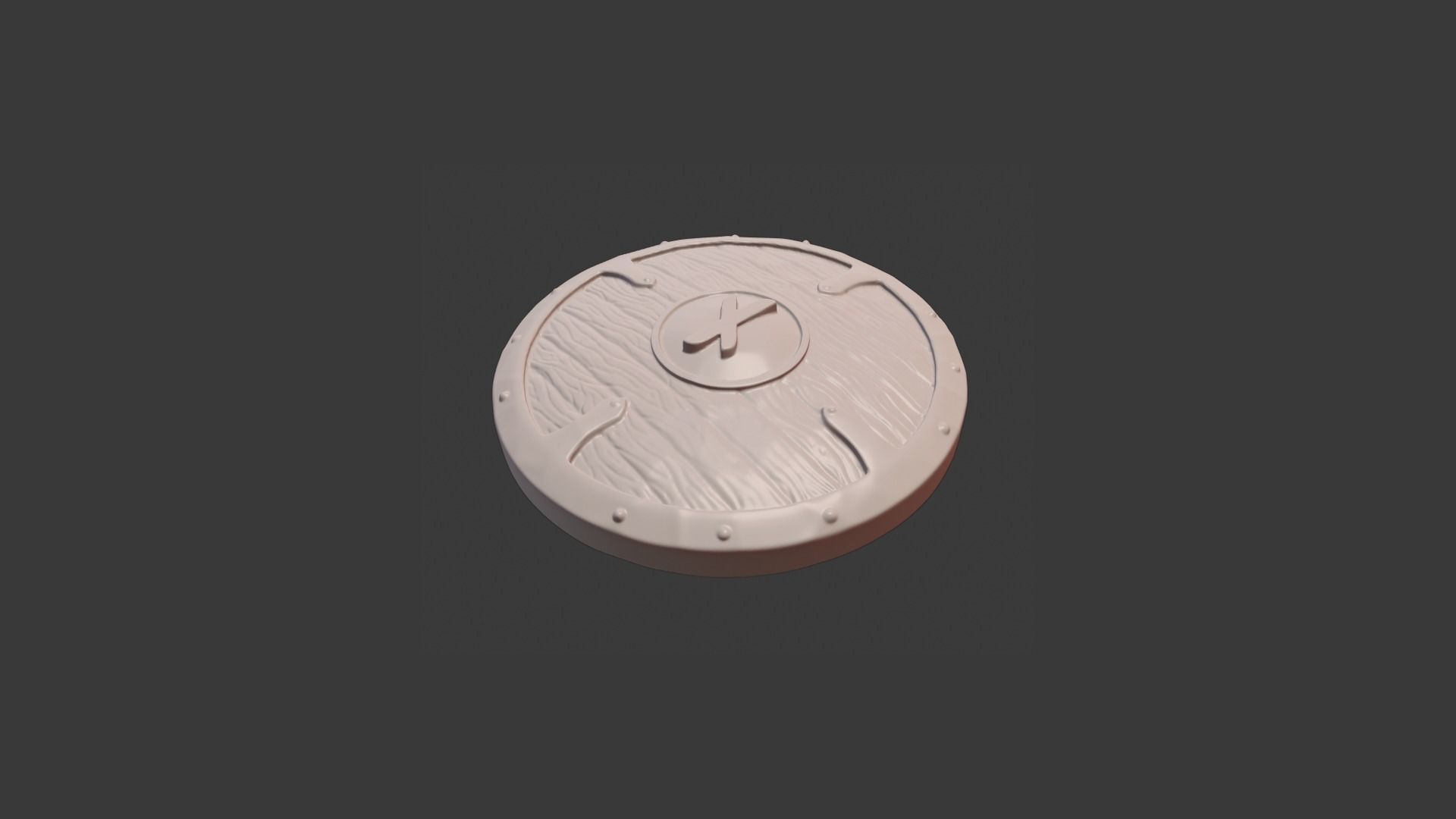 Scandinavian shield with rune Naudiz 3D model 3D printable | CGTrader