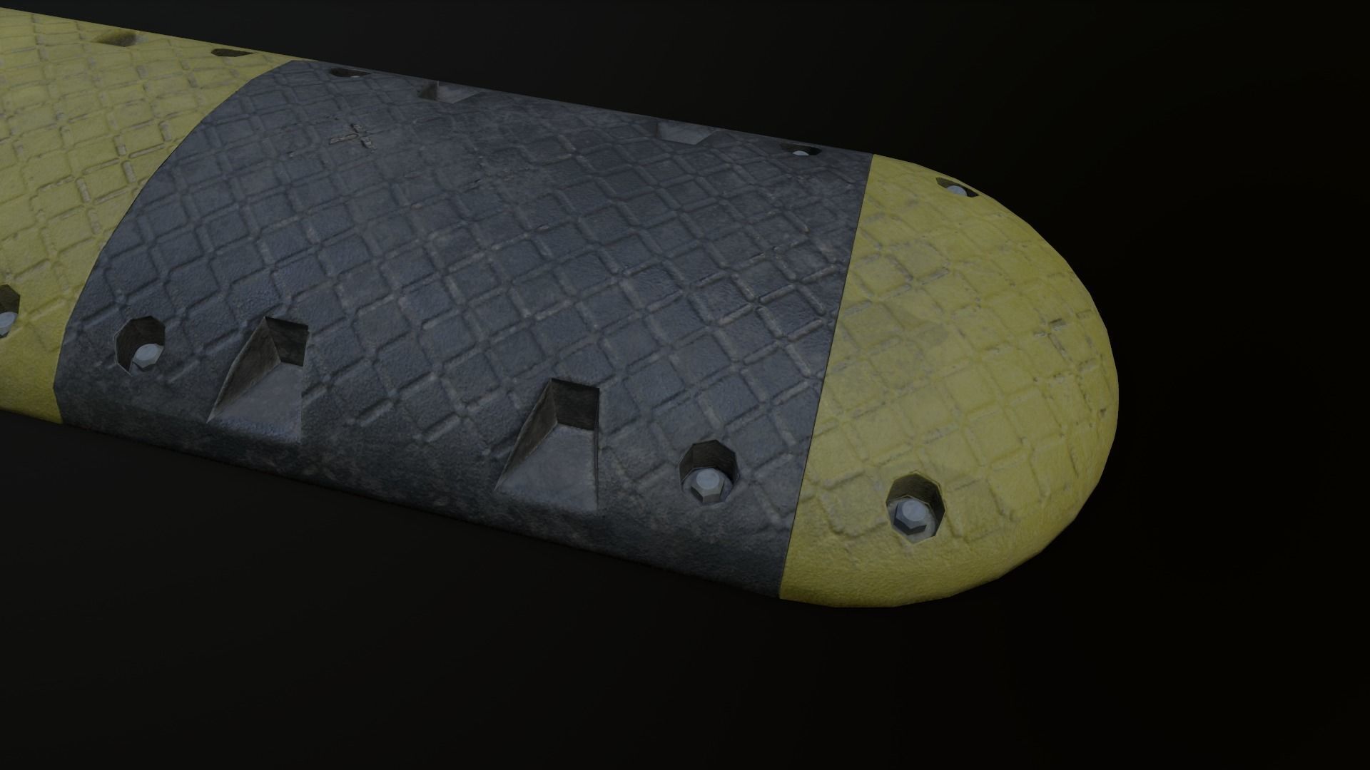 3D model Traffic Speed Bump PBR Game-ready VR / AR / low-poly | CGTrader