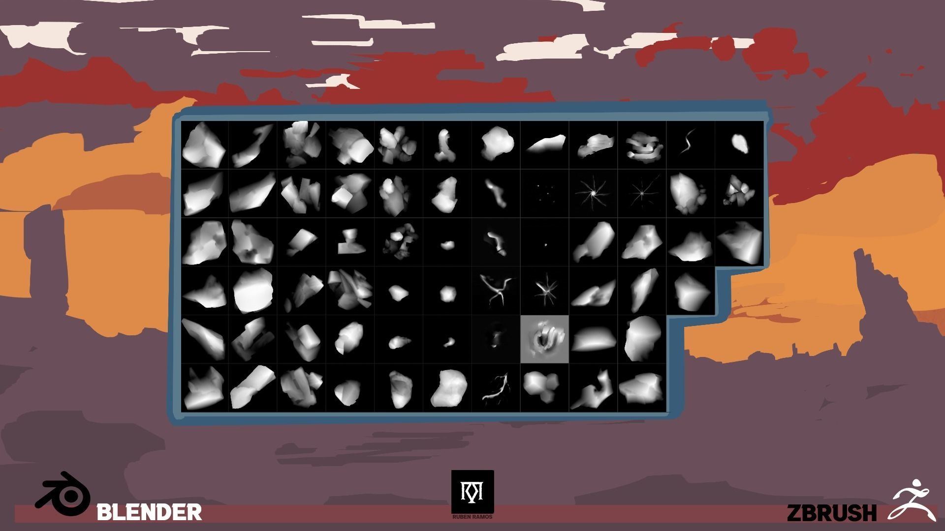 70 Rock Alphas - Blender - Zbrush Texture | CGTrader