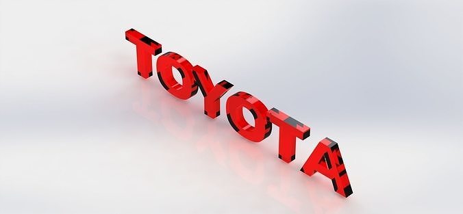 TOYOTA logo 3D model 3D printable | CGTrader