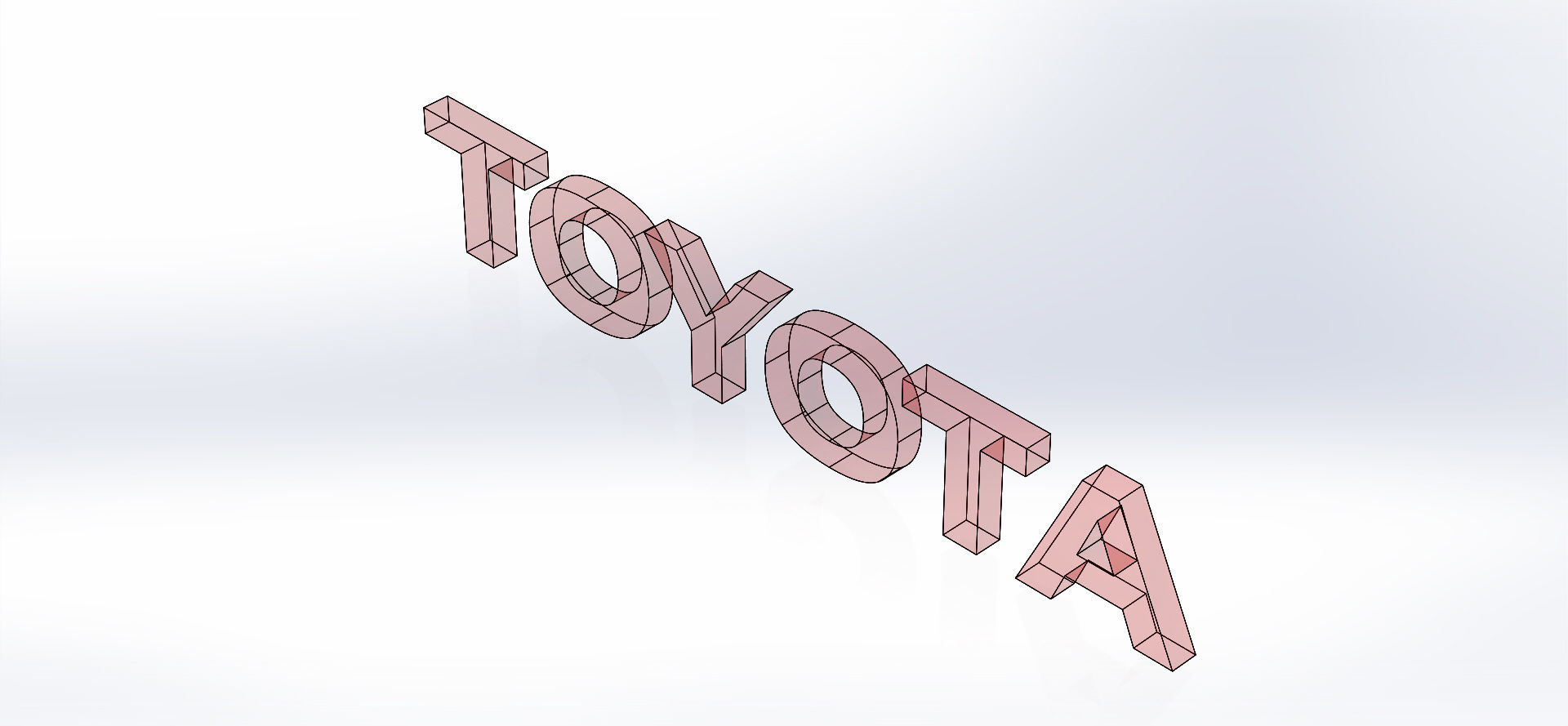 TOYOTA logo 3D model 3D printable | CGTrader