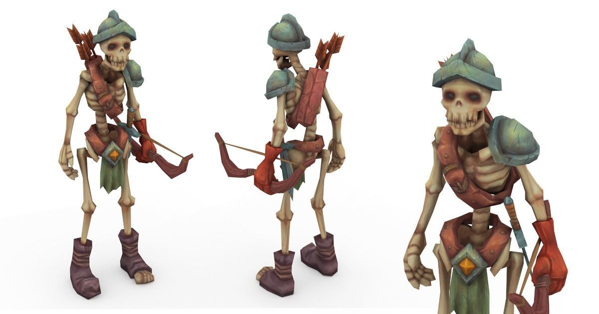 3D model Archer skeleton with animations VR / AR / low-poly | CGTrader