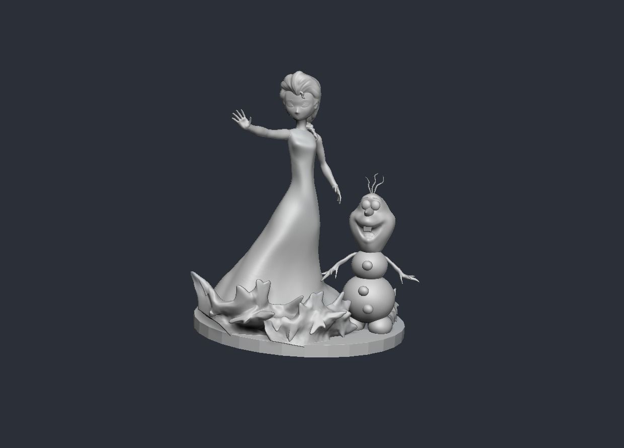 elsa frozen 3D model 3D printable | CGTrader