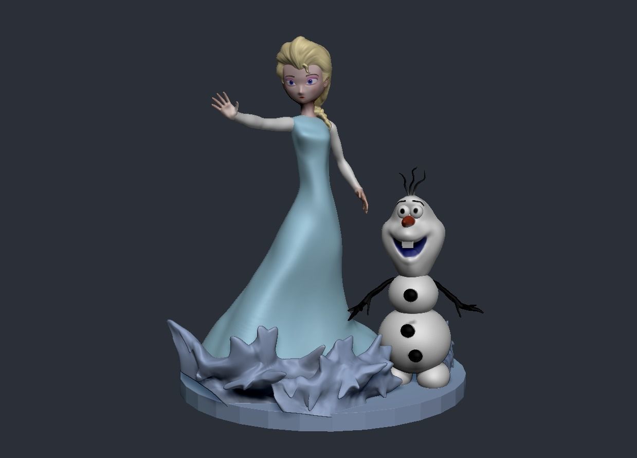3D printable model covid elsa frozen | CGTrader