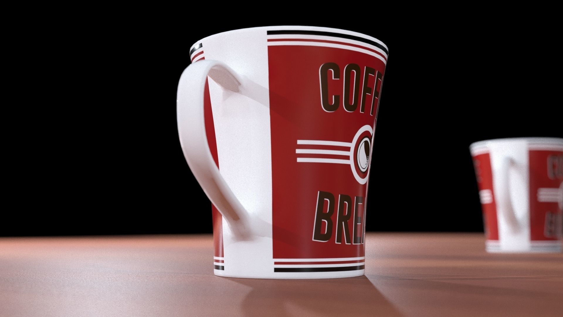 3D model coffee cup red yellow and blue VR / AR / low-poly | CGTrader