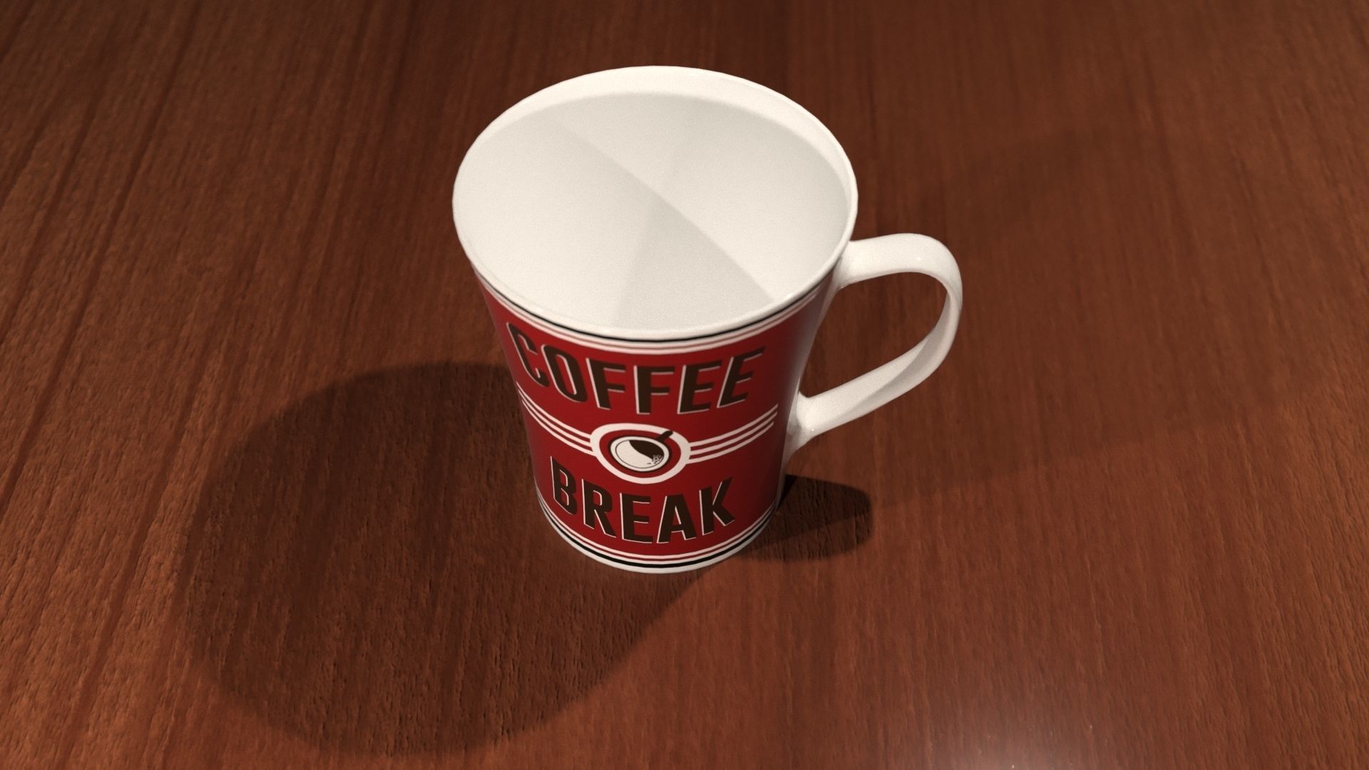 3D model coffee cup red yellow and blue VR / AR / low-poly | CGTrader